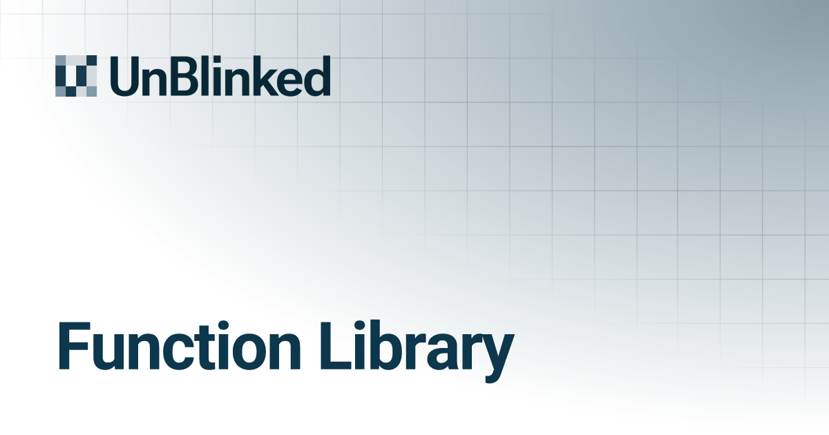 Function Library | UnBlinked